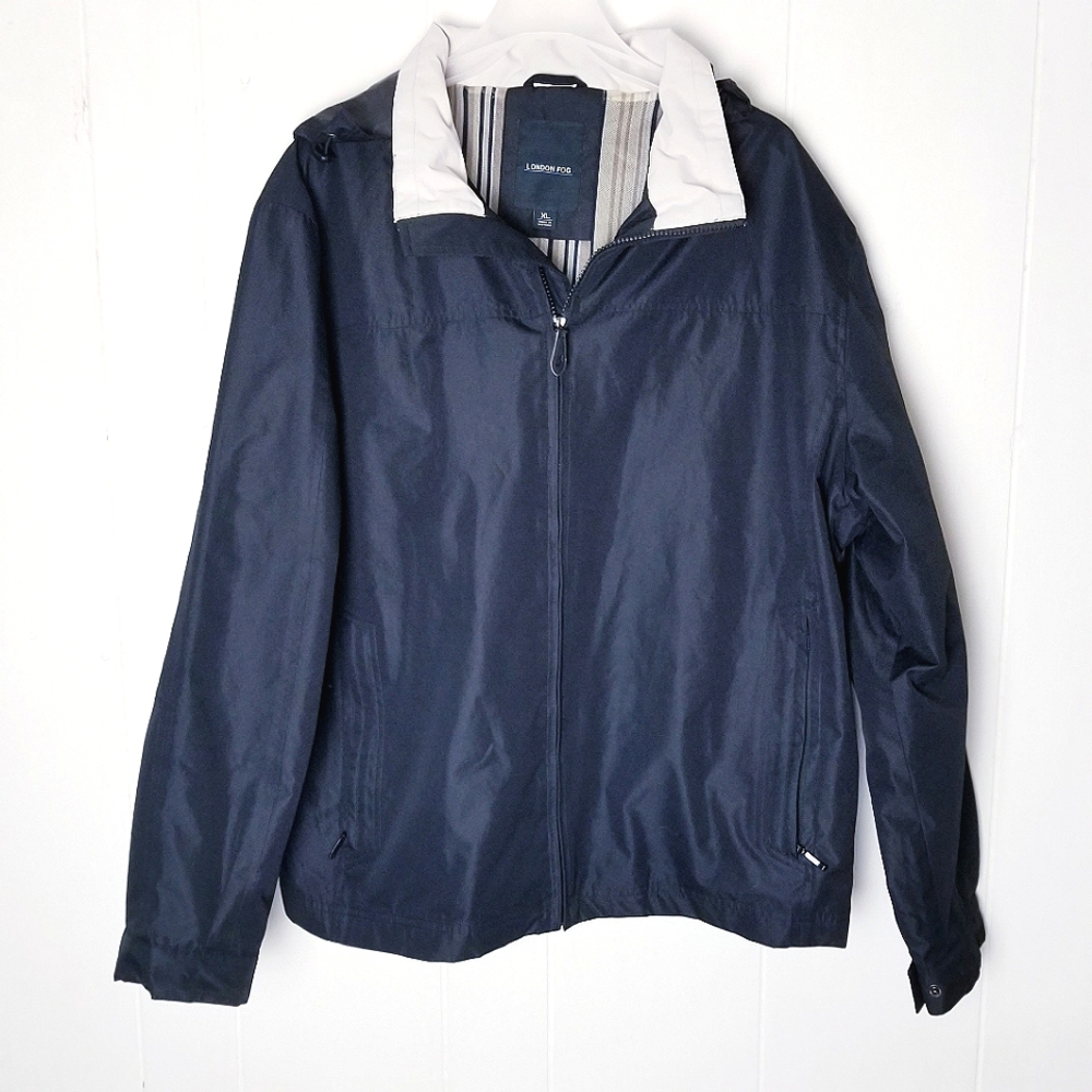 London Fog Hooded Windbreaker Jacket Size Xl - Gem
